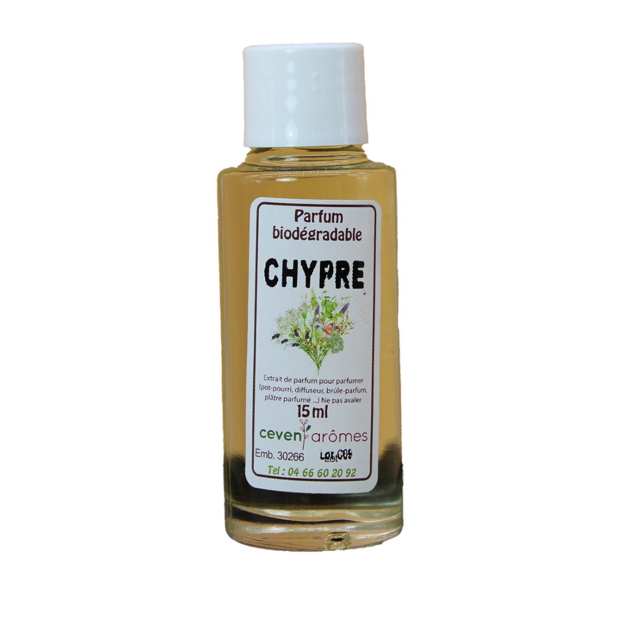 Huile parfumée Chypre - extrait parfum, diffuseur, parfum à bruler