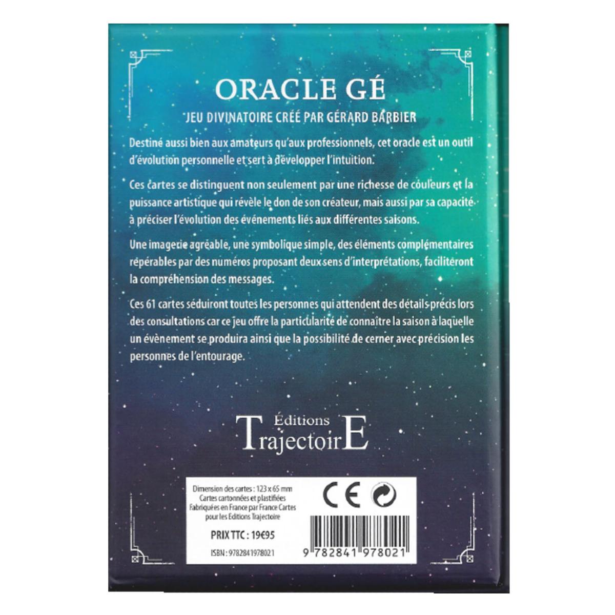 Coffret Oracle Gé - Livre ésotérique, cartomancie et croyances